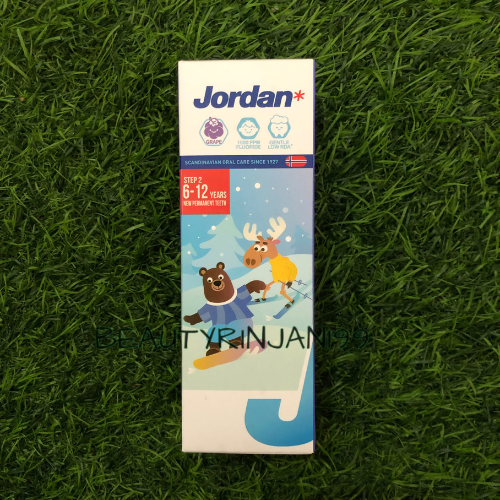 Jordan New Permanent Teeth Toothpaste Step 2 75gr 6-12 Years Grape ...