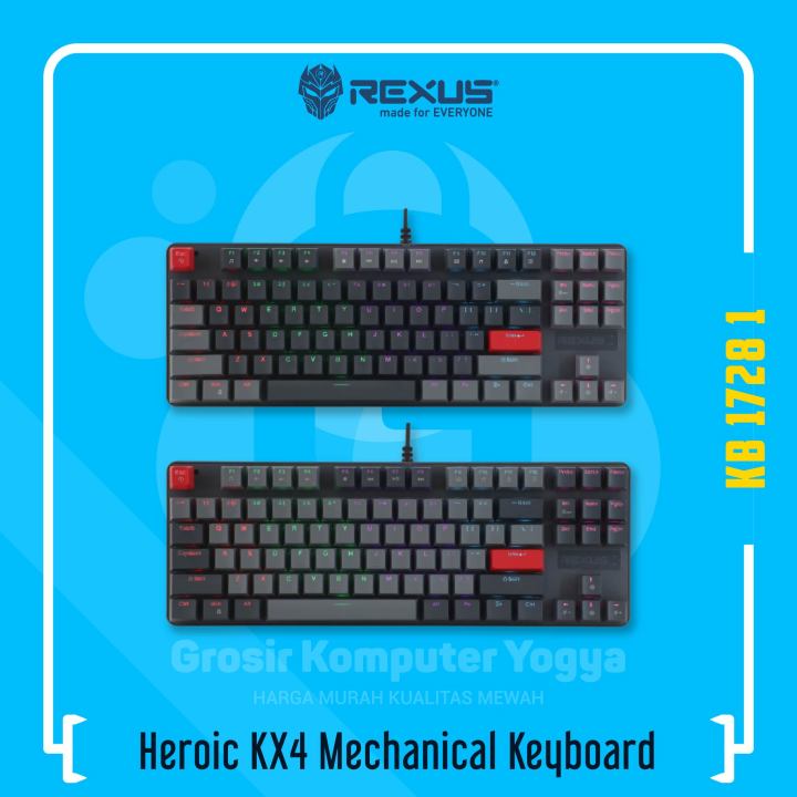 Rexus Heroic KX4 17 LED Mode Mechanical Gaming Keyboard | Lazada Indonesia
