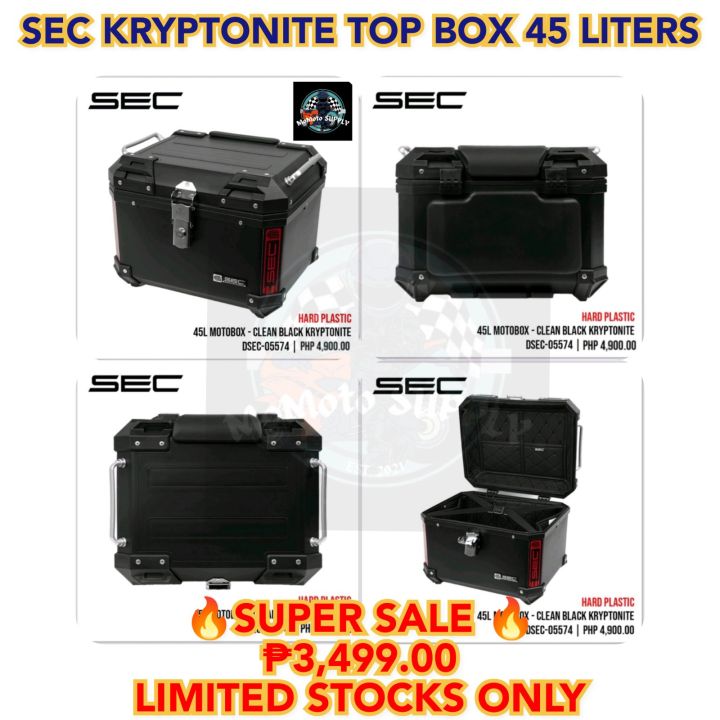 SEC KRYPTONITE TOP BOX 45 LITERS HARD PLASTIC (UNIVERSAL) | Lazada PH