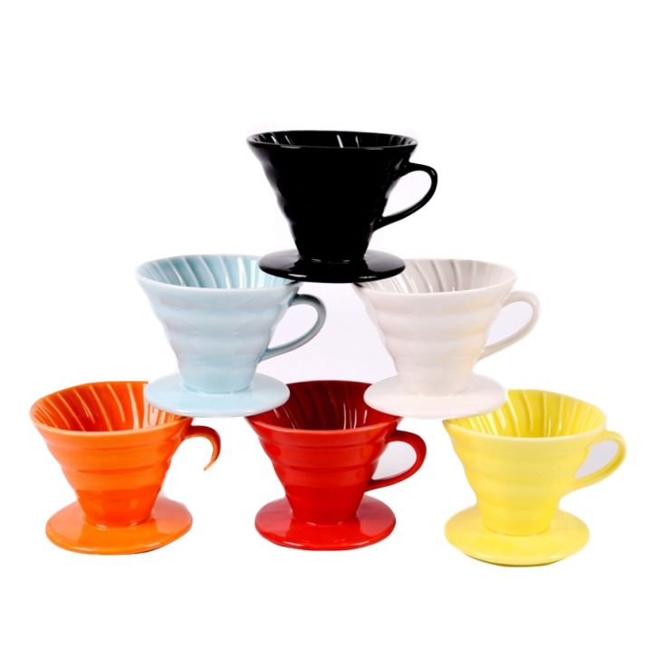 Hario Ceramic Hand Brew Coffee Filter Cup V60 Conical Filter And Size ...