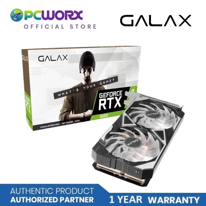 Galax 35NSL8MD6YEX RTX3050 EX 1-Click OC 8GB GDDR6 128 Bit Graphics ...