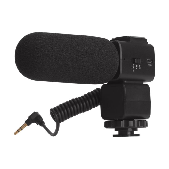 Camera Mono Shotgun Microphone for Vlog Live Streaming DSLR Camcorders ...