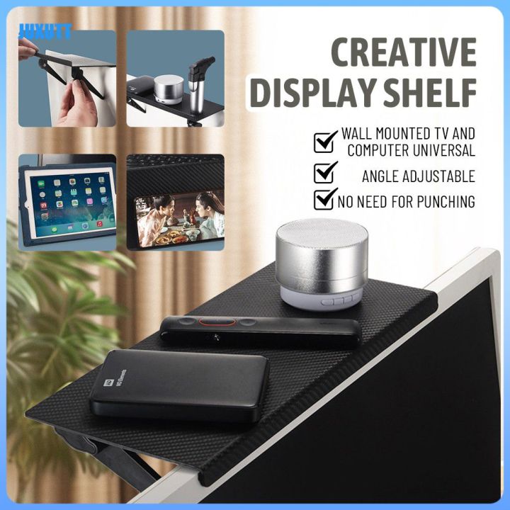 Wifi Router Shelf Set-Top Box Bracket Storage Box Double Floating Shelf ...