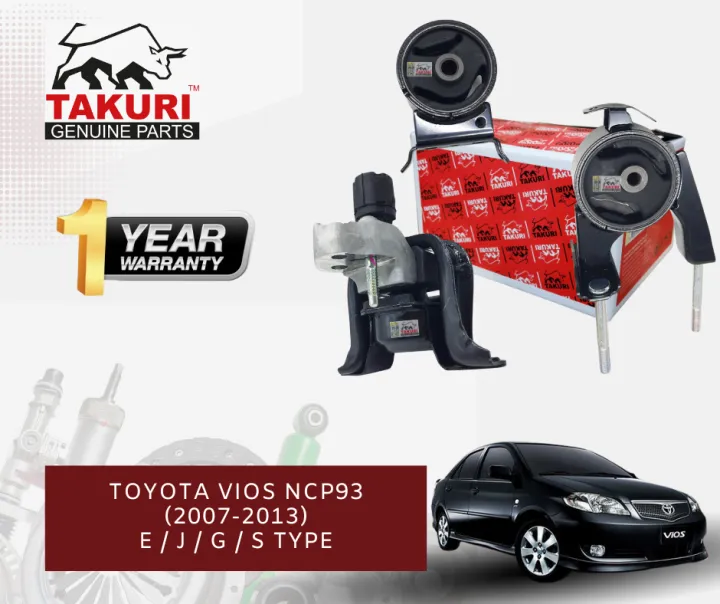 TAKURI TOYOTA VIOS NCP42 NCP93 NCP150 ENGINE MOUNTING SET | Lazada