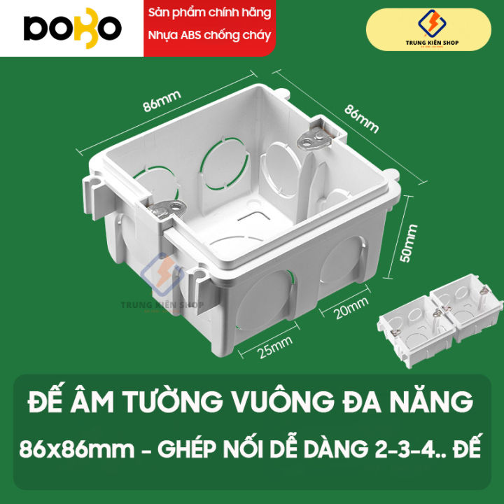 Đế âm tường cho ổ cắm điện vuông cao cấp DoBo Korea - Hàng chính hãng ...