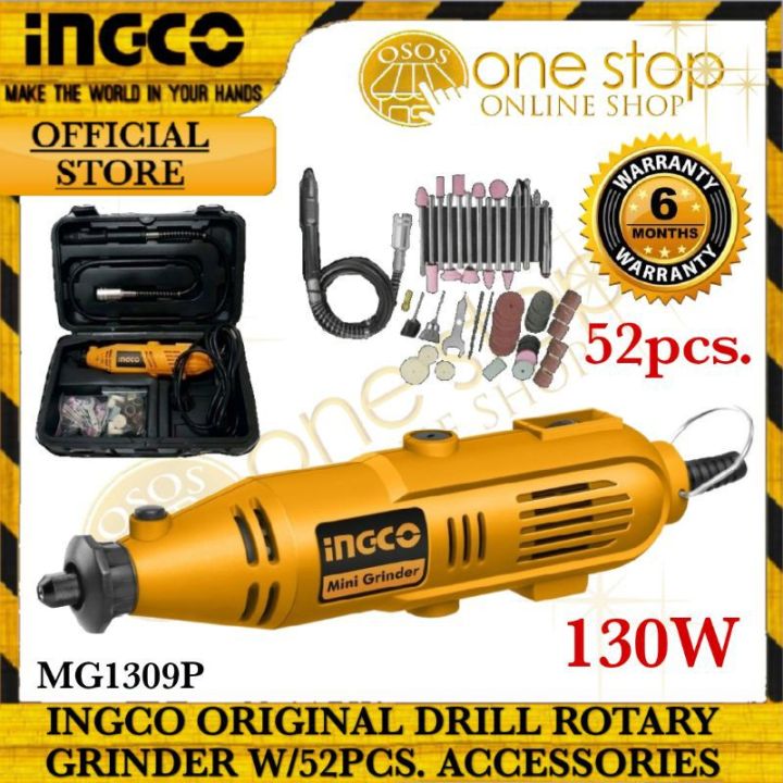 INGCO Original Mini Drill Rotary Die Grinder w/ 52pcs Accessories ...