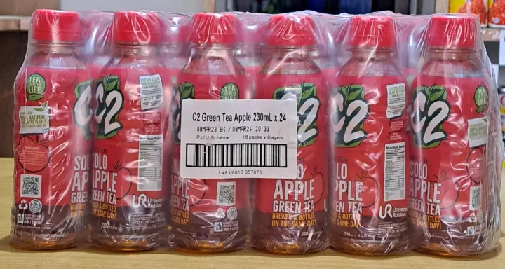 C2 Green Tea Apple Solo (230ml x 24pcs) - 1 Case | Lazada PH