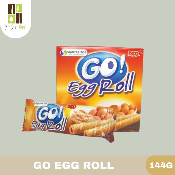 Go Egg Roll / Wafer Roll Rasa Original Dan Egg Roll 1 Box / 24 Pcs ...