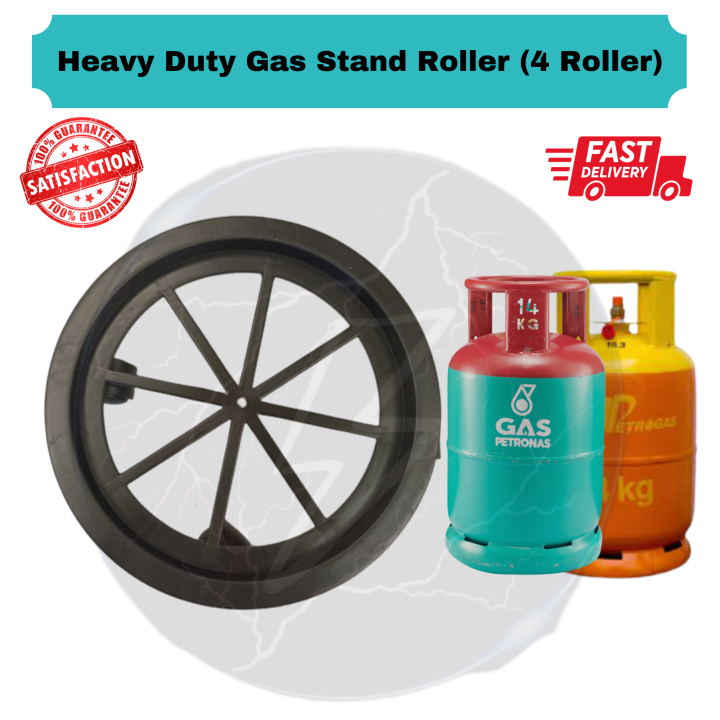 HEAVY DUTY Gas Stand Roller [ 4 Roller&360° ] (Can Handle 14Kg Gas Tank ...