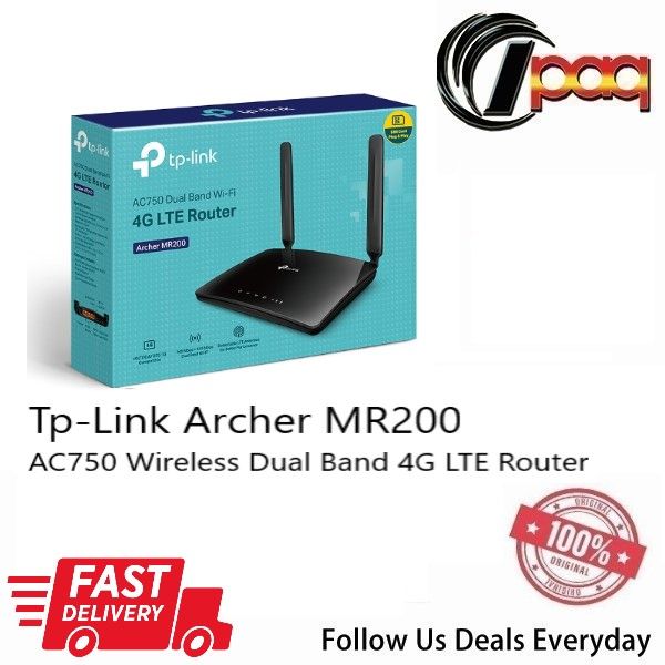TP-Link Archer MR200 AC750 Wireless Dual Band 4G LTE Router | Lazada