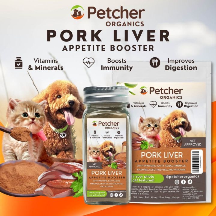 Petcher Organics Premium Pork Liver Powder Dog Food Toppers for Picky ...