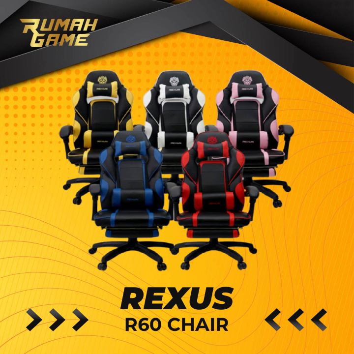 Kursi Gaming Rexus R60 Gaming Chair - Putih | Lazada Indonesia