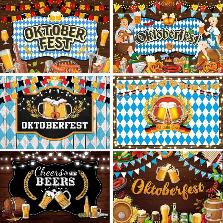 Oktoberfest Theme Backdrops Festa Beers Festival Dancing Party Decor ...