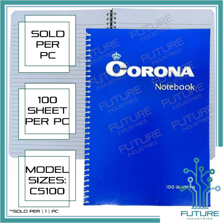 Corona Notebook Spiral School Office Notebook C5100 100 Leaves 152 x ...