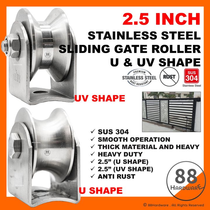 2.5" SUS304 auto gate roller wheel / gate bearing / sliding gate roller ...