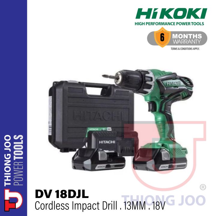 HIKOKI (HITACHI) DV 18 DJL CORDLESS IMPACT DRIVER DRILL | Lazada