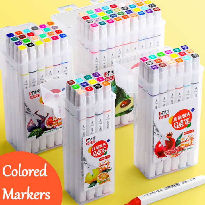 12/18/24/36 Colors Art Marker Pens Set Double Head Water Based Ink ...