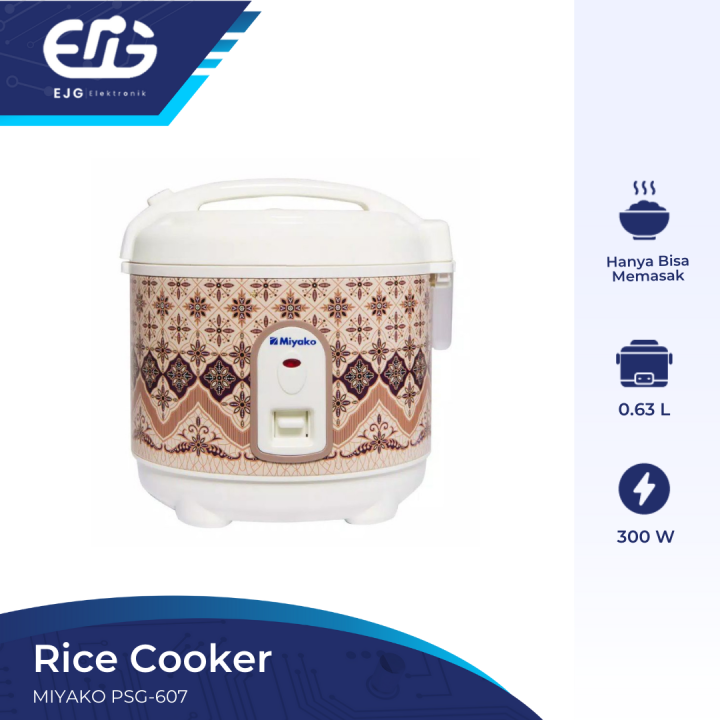 MIYAKO PSG-607 Multi Cooker 0.63L / Rice Cooker Mini Serbaguna | Lazada ...