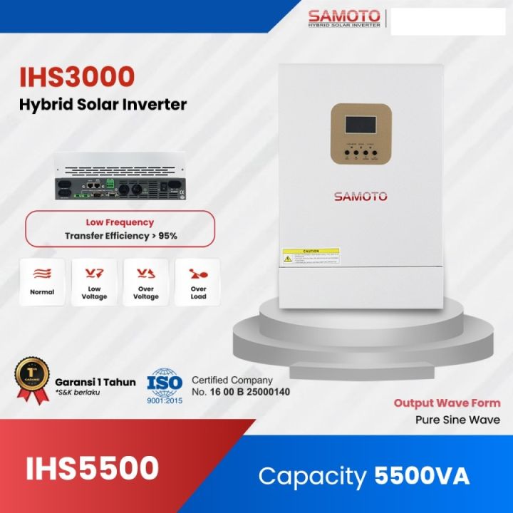 Hybrid Solar Inverter Samoto Pure Sine Wave High Frequency 5500W MPPT ...