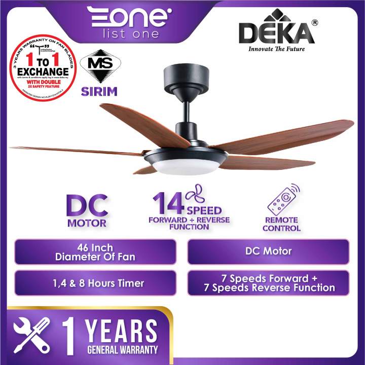 Deka Kronos 46 Inch 14 Speeds DC Motor 5 Blades Ceiling Fan F5DC BABY ...