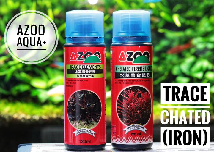 AZOO ปุ๋ยไม้แดง (แร่ธาตุรอง TRACE ELEMENTS) / (ธาตุเหล็ก CHELATED FERRITE LIQUID) ขนาด 120 ml ...