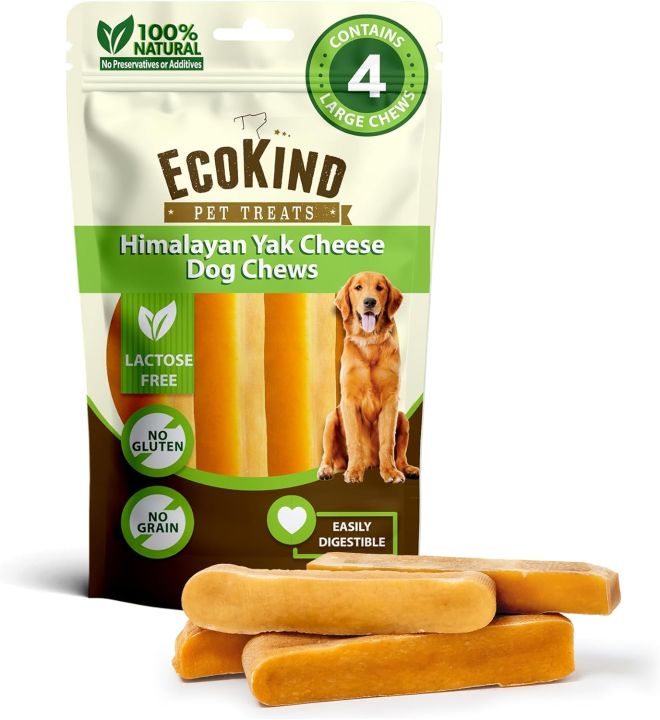 EcoKind Premium Gold Yak Cheese Himalayan Dog Chews, Dog Treats Large ...