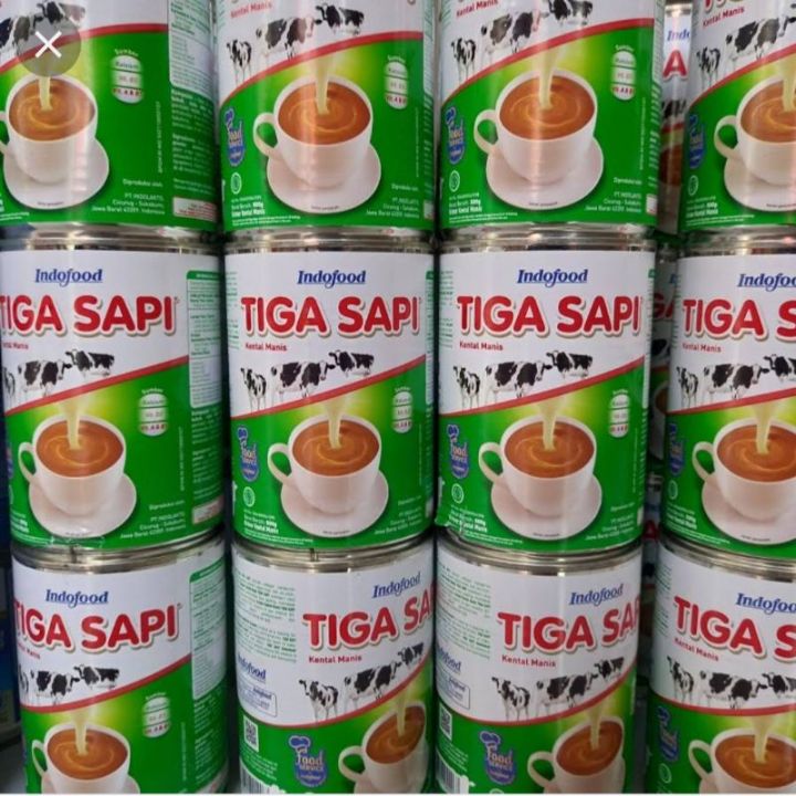 Tiga Sapi Kremer Kental Manis 490g. Susu Krimer Kental Manis. Rasa Vanilla dan Cokelat. Sehat ...