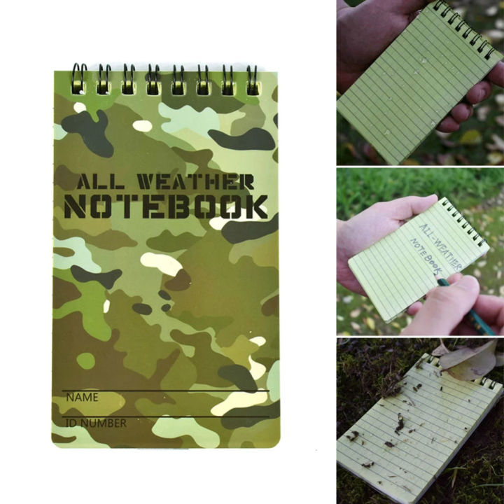 Writing All Rain Paper Waterproof Notebook Note All-Weather Tactical ...