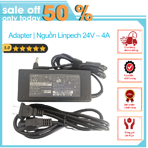 Nguồn Adapter chính hãng LINPECH 24V- 2A/ 4A/ 5A dùng cho camera, máy ...