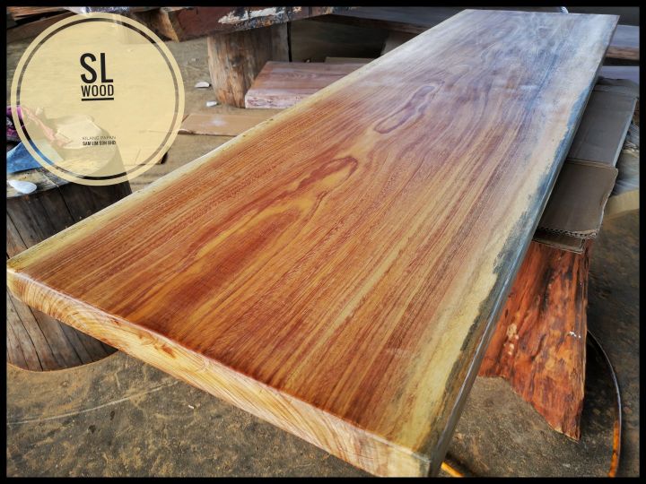 Merbau Live Edge Slab Solid Hard Wood With Nature Coat Finishing 5CM(T ...