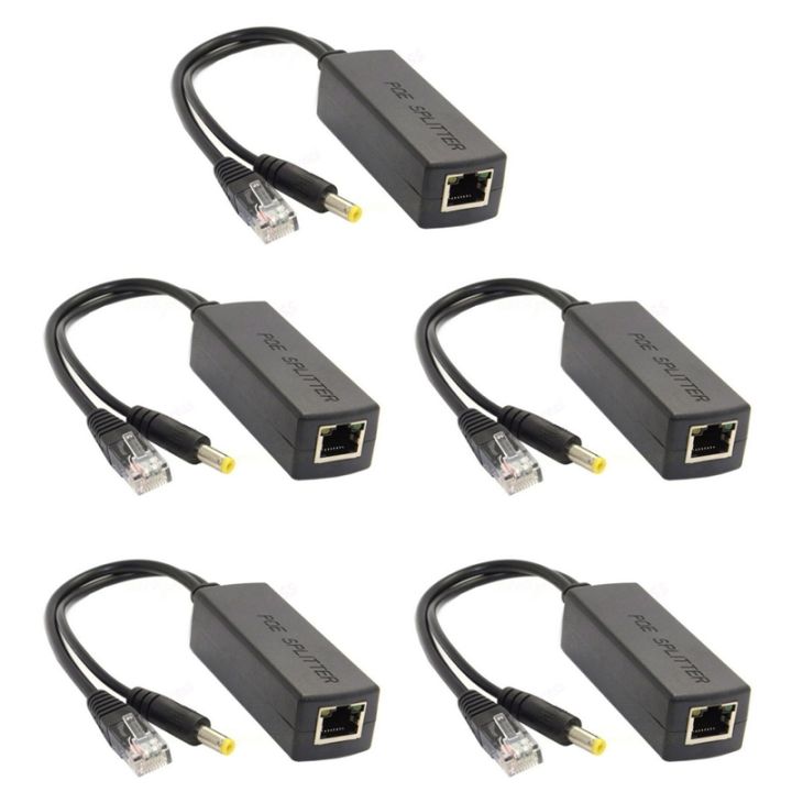 5X Gigabit Mini PoE Splitter 10/100Mbps POE Splitter DC Output 12V ...