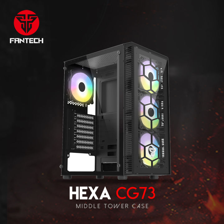 Fantech CG73 Hexa Middle Tower Case FREE 4 CASING FAN | Lazada