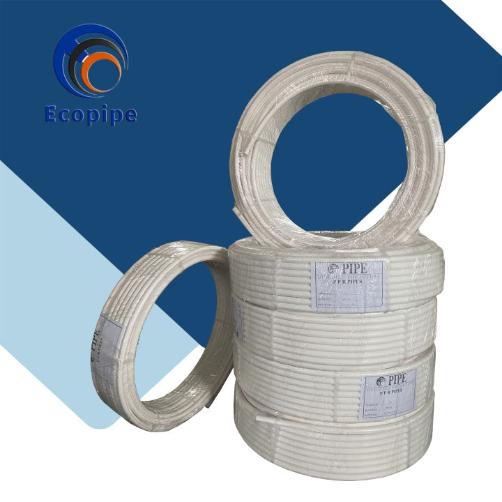 Ecopipe Heavy Duty PPR Pipe 25 / 50 / 100 Meters Per Roll PN20 1/2 ...