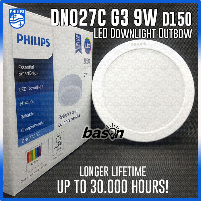 PHILIPS DN027C G3 9W D150 6 inch - LED Downlight Outbow Surface Mounted | Lazada Indonesia