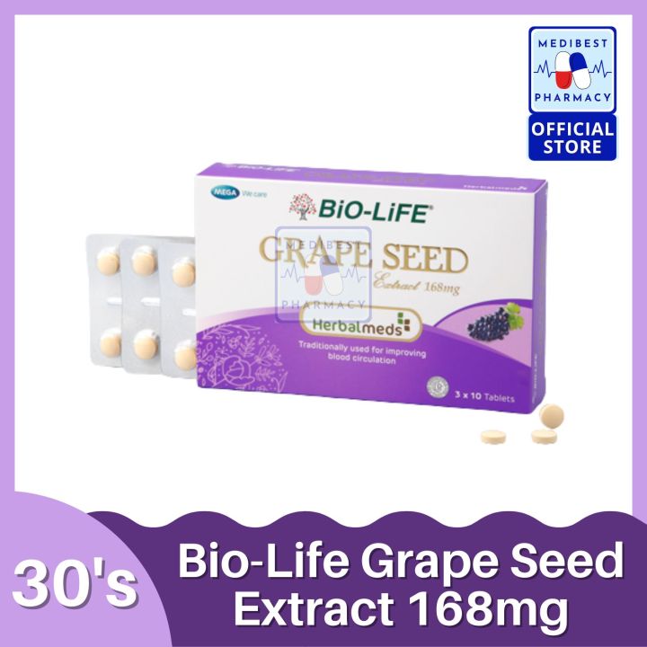 Bio-Life Grape Seed Extract 168MG 30 Tablets | Lazada