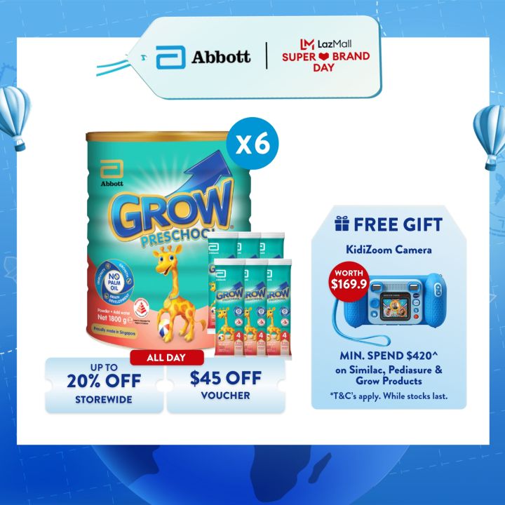 [Bundle of 6] GROW Growing Up Milk for Kids - Preschool Stage 4 (3 ...