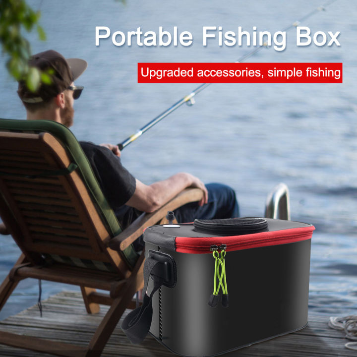 EVA Outdoor Water Tank Carrying Handles Collapsible Live Fish Container ...