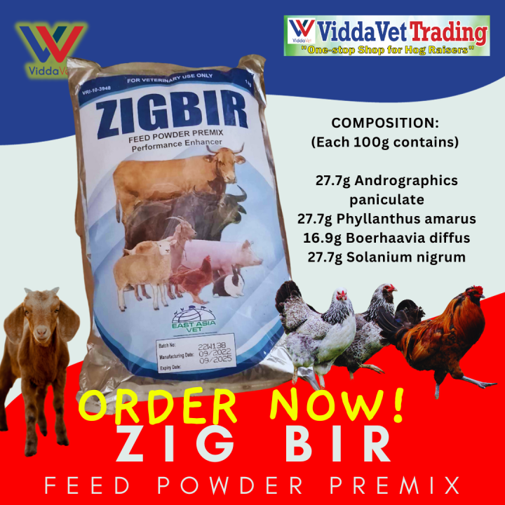 ZIGBIR 1kg Feed powder Premix Performance Enhancer for livestock animals poultry Growth and ...