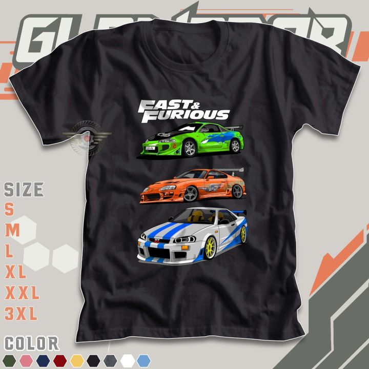 KAOS BAJU MOBIL FAST AND FURIOUS BRIAN O'CONNER PAUL WALKER | Baju ...