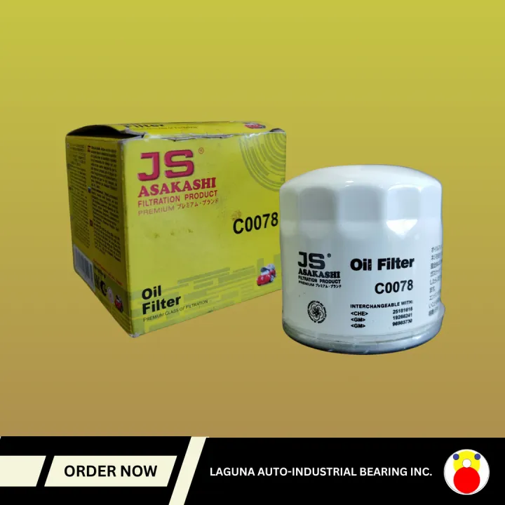 JS ASAKASHI Oil Filter C0078 for 25181616, 1926641, 96985730 | Lazada PH
