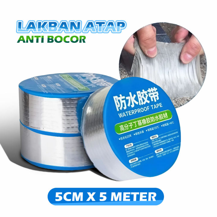 Isolasi Double Tape Waterproof Anti Bocor Alumunium Foil Tape Butyl ...