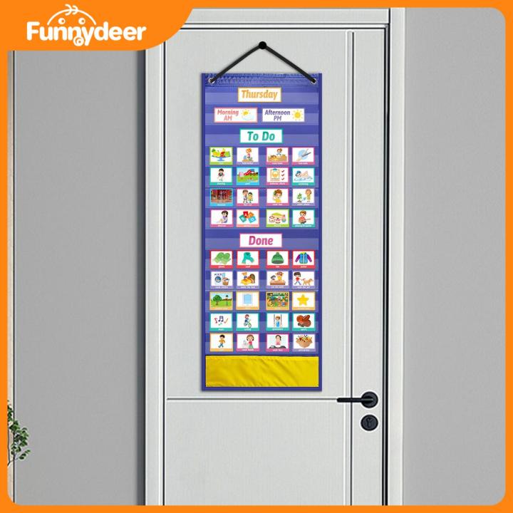 Funnydeer Kids Visual Schedule Chart Calendar Visual Behavioral Routine ...