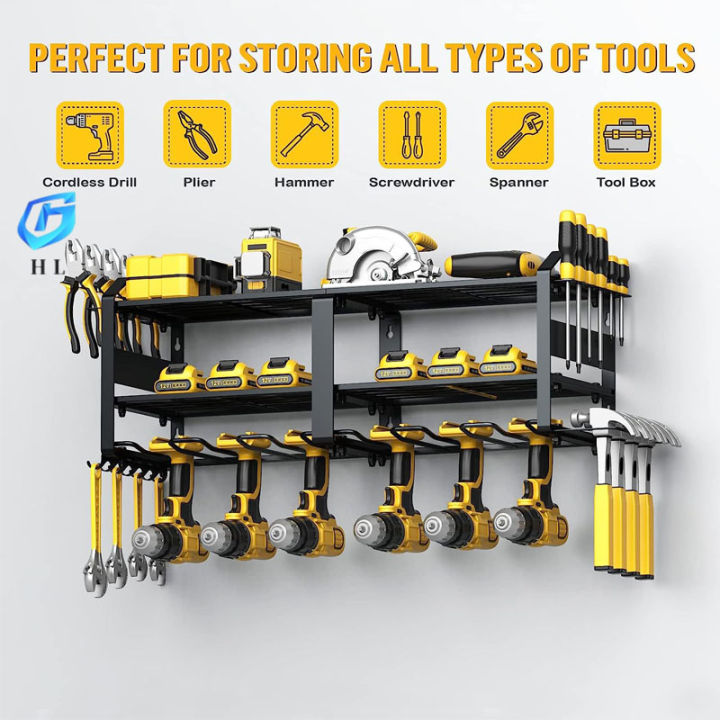 HL electric tool storage rack 8 drilling slot storage rack drilling ...