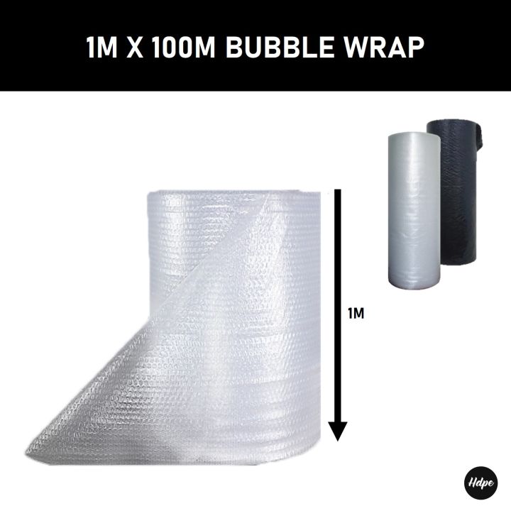 1M X 100M Bubble Wrap [Single/Double Layer] AIR BUBBLES PACKING PROTECTION | Lazada