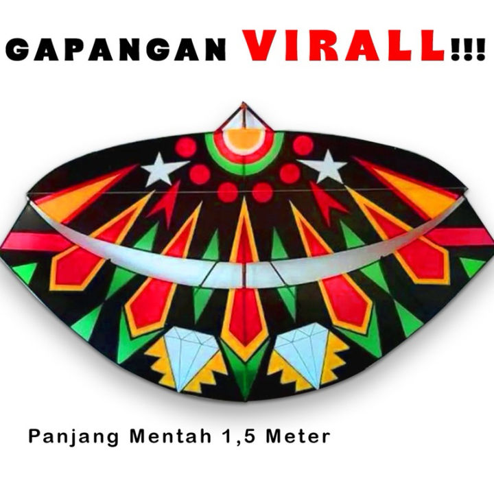 Layanga Gapangan Pegon Layangan 1 meter 1.5 meter layang Pegon Ceper ...