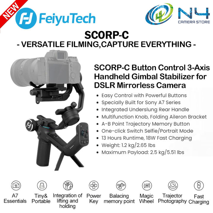 FeiyuTech SCORP-C / SCORP-C MINI 3-Axis Handheld Gimbal Stabilizer ...