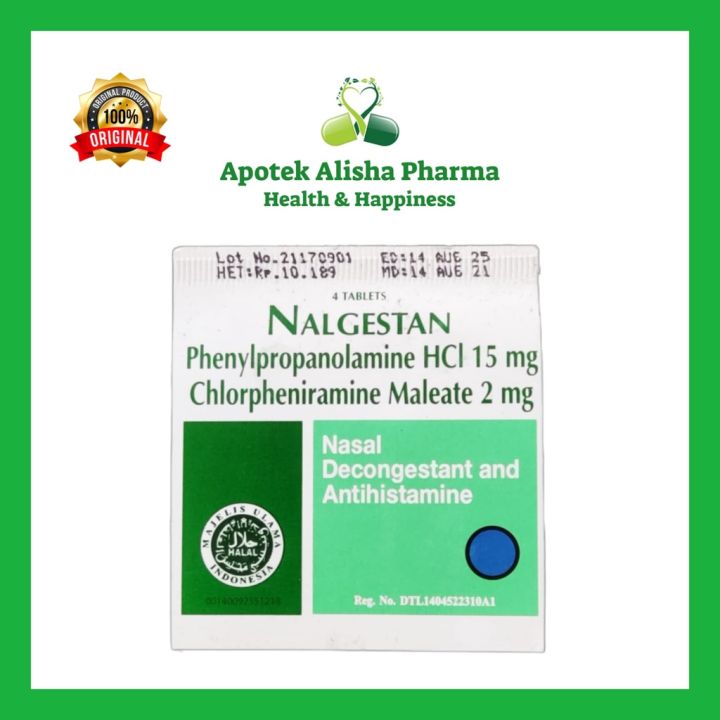 Nalgestan Tablet (Strip 4tablet) Obat Flu Pilek Alergi / Rhinitis ...