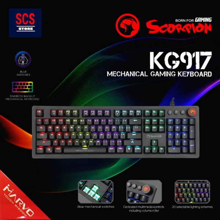 MARVO KG917 MECHANICAL GAMING KEYBOARD | Lazada