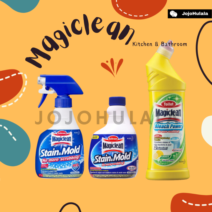 MAGICLEAN Bathroom Stain and Mold Remover Refill Bottle Kitchen Apple ...