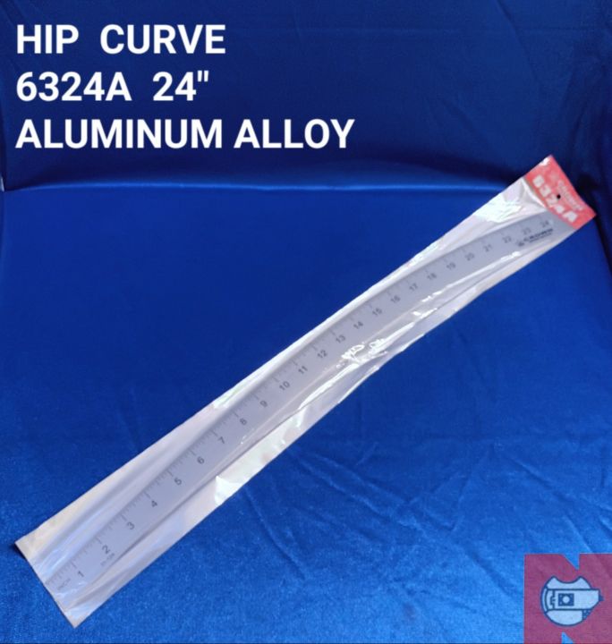 HIP CURVE RULER 24" #6324 A ALUMINUM ALLOY AND TRANSPARENT PLASTIC ...